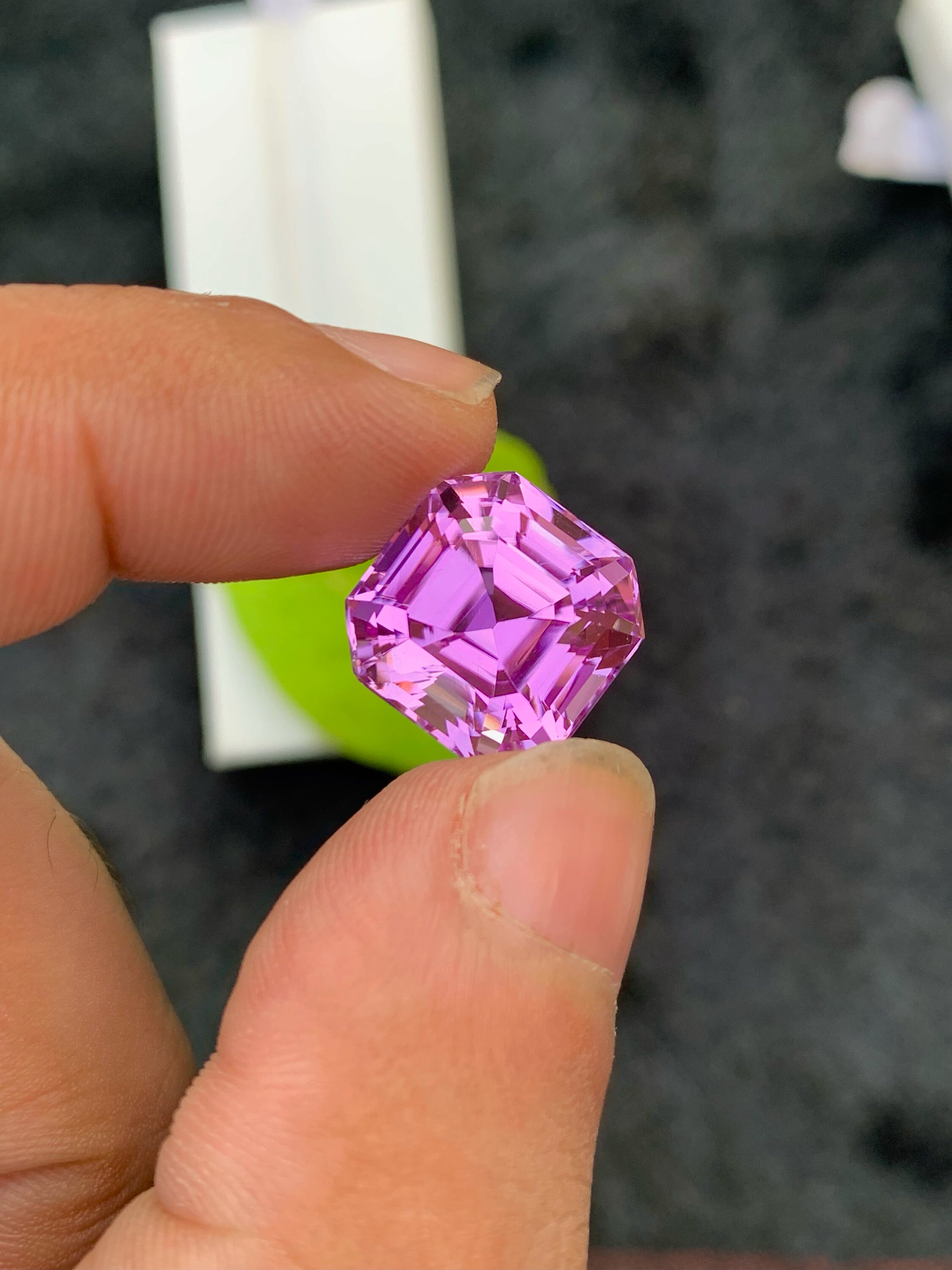 Pink Kunzite Stone for Ring Making, Natural Kunzite Gemstone, Faceted ...