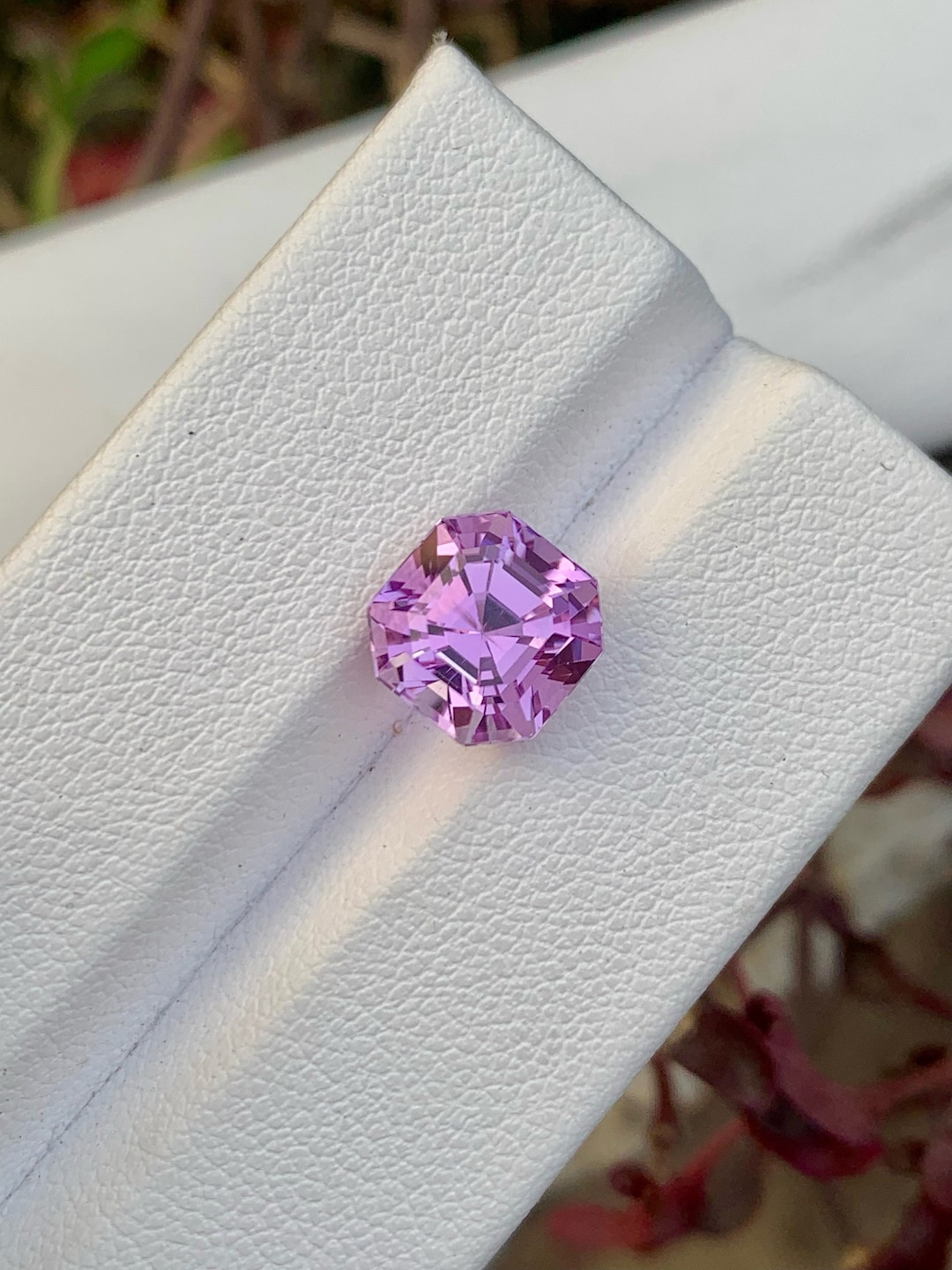 Pink Kunzite Gemstone: 4.05 Ct Faceted Asher Cut Loose Stone - Etsy