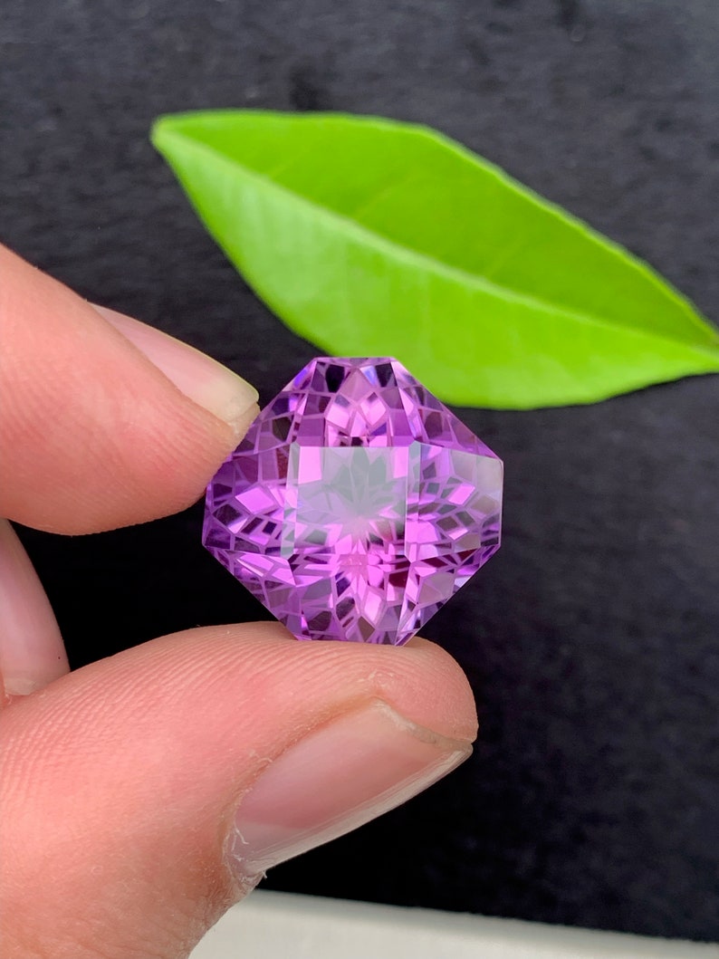 Deep Purple Amethyst Custom Cut Gemstone, Excellent Luster Flawless ...