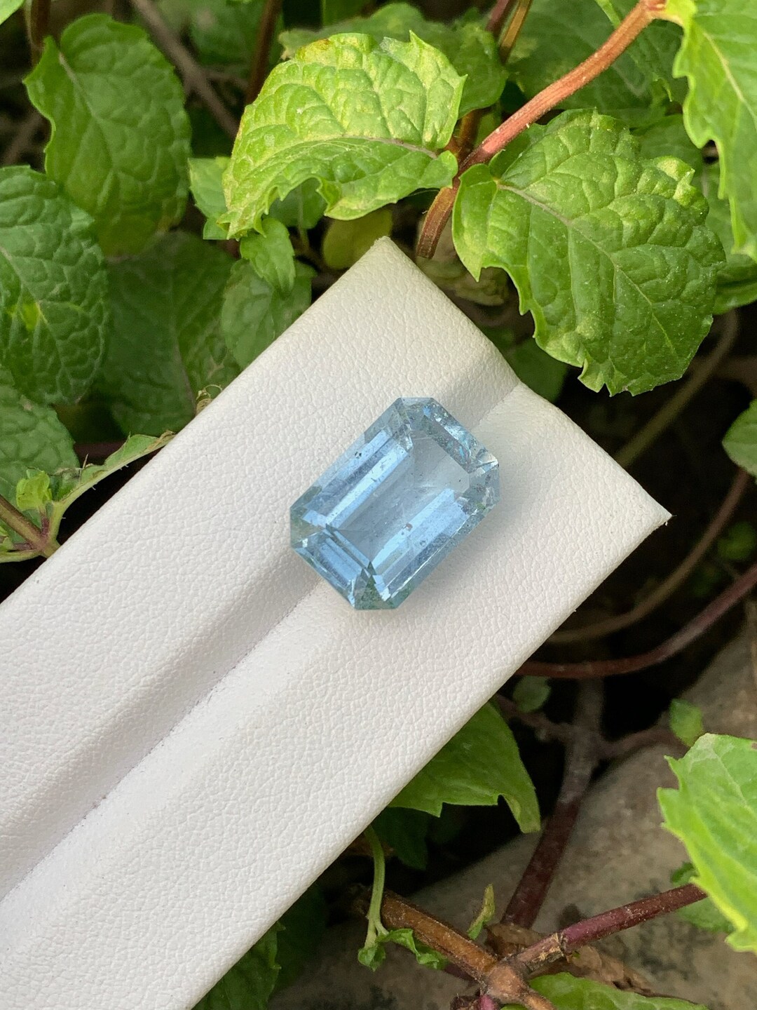 Fine Aquamarine Gemstone for Ring , Emerald Cut Aquamarine Stone, VVS ...