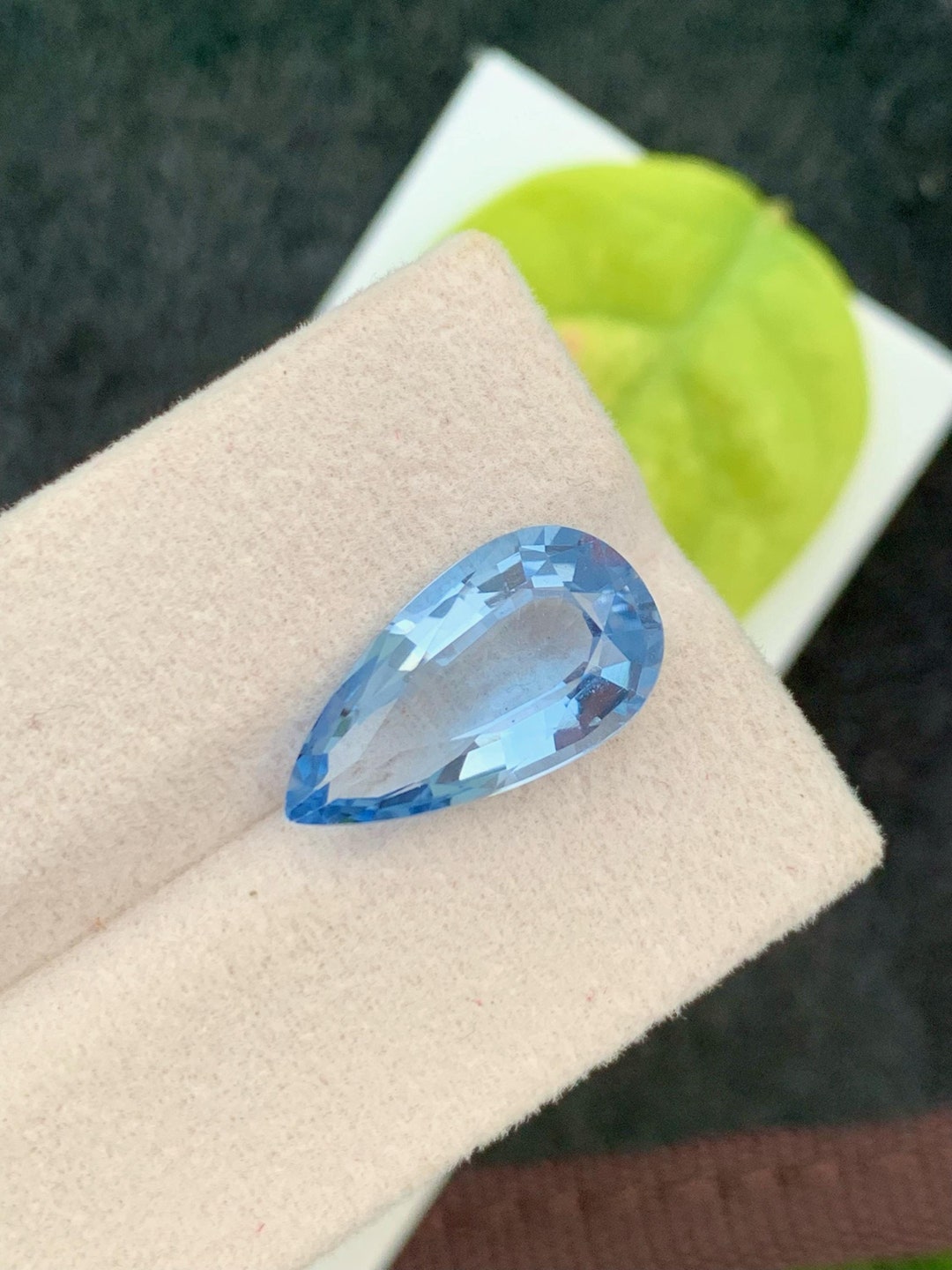 Santa Maria Color Aquamarine Beryl Gemstone , Pear Shape Aquamarine ...