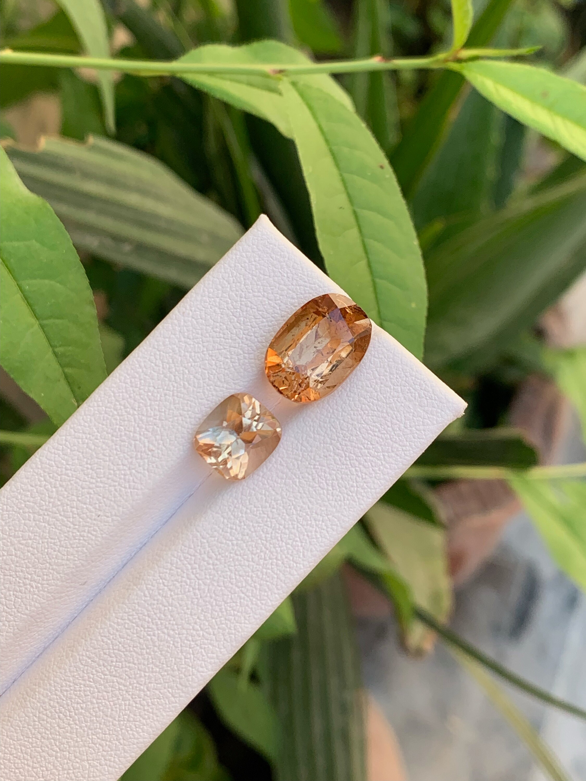 Natural Topaz Gemstone Pair for Jewelry Making, Brown Topaz Gemstone ...