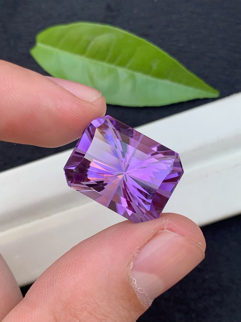 Deep Purple Amethyst Custom Cut Gemstone, Excellent Luster Flawless ...