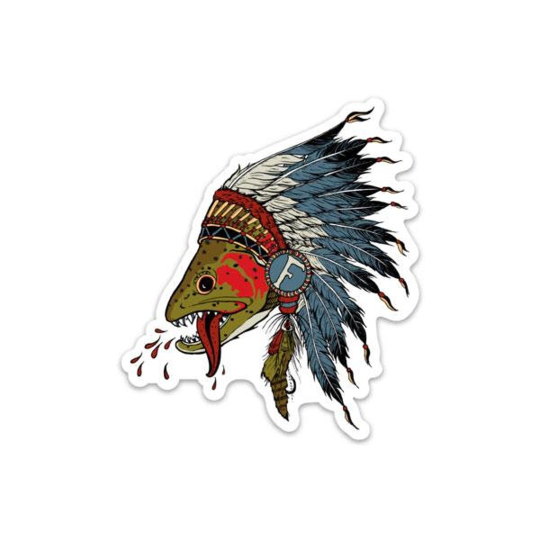 Native Trout - Fly Fishing Sticker - Etsy