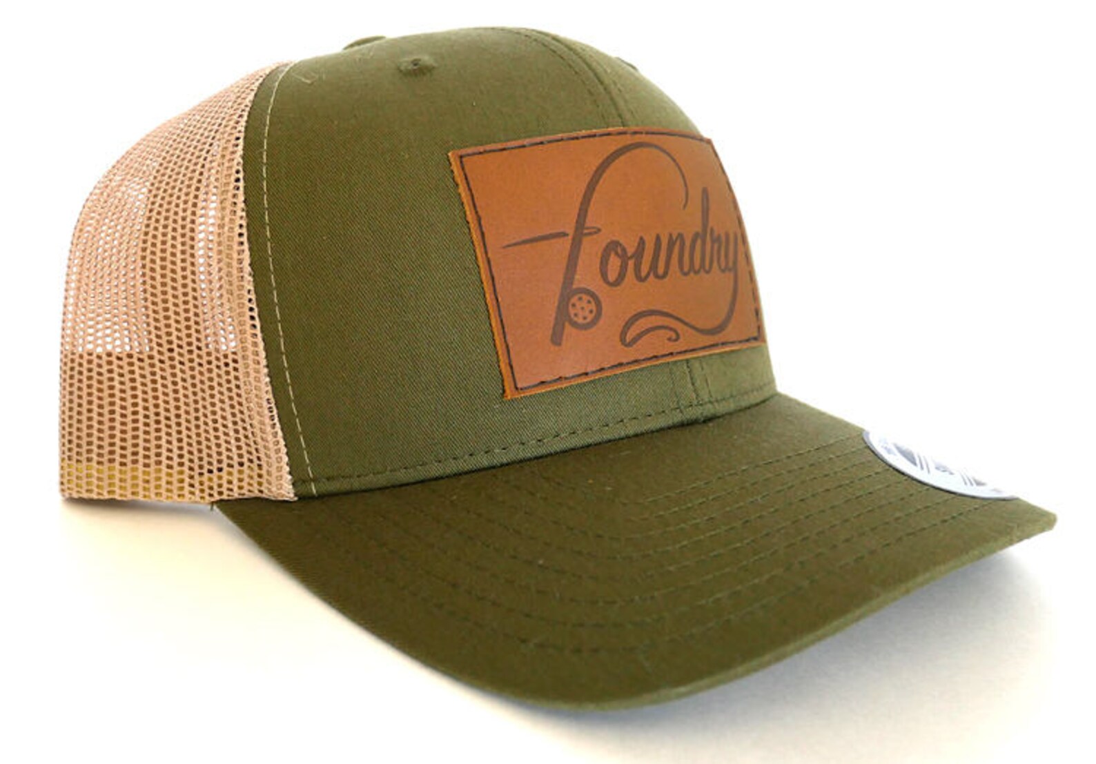 Fly Fishing Hat Moss/khaki Curved Bill Trucker - Etsy