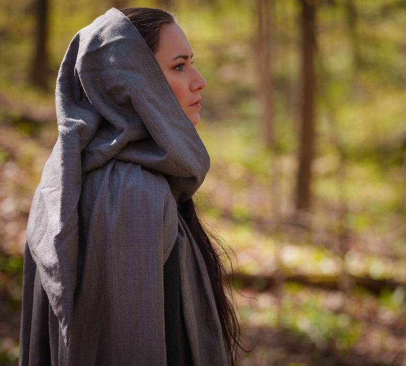 Sylvan Grey Silk Elven Cloak - Etsy