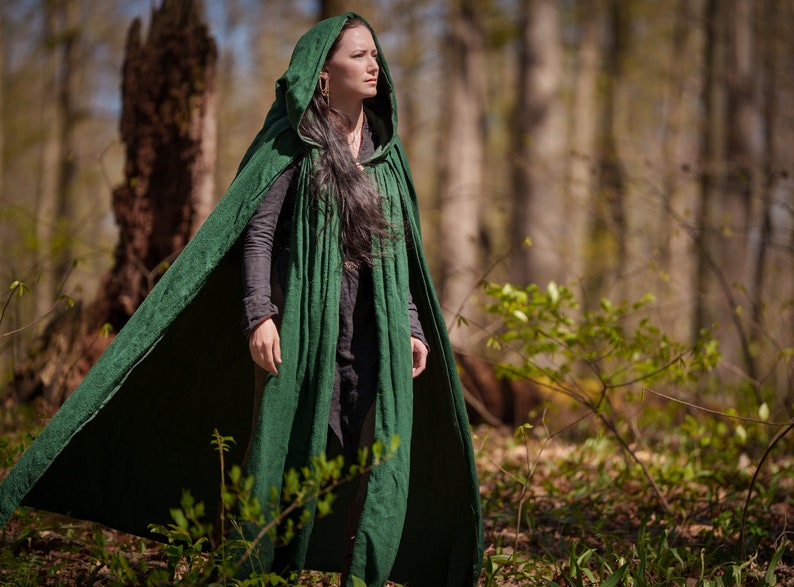 Sylvan Grey Silk Elven Cloak - Etsy