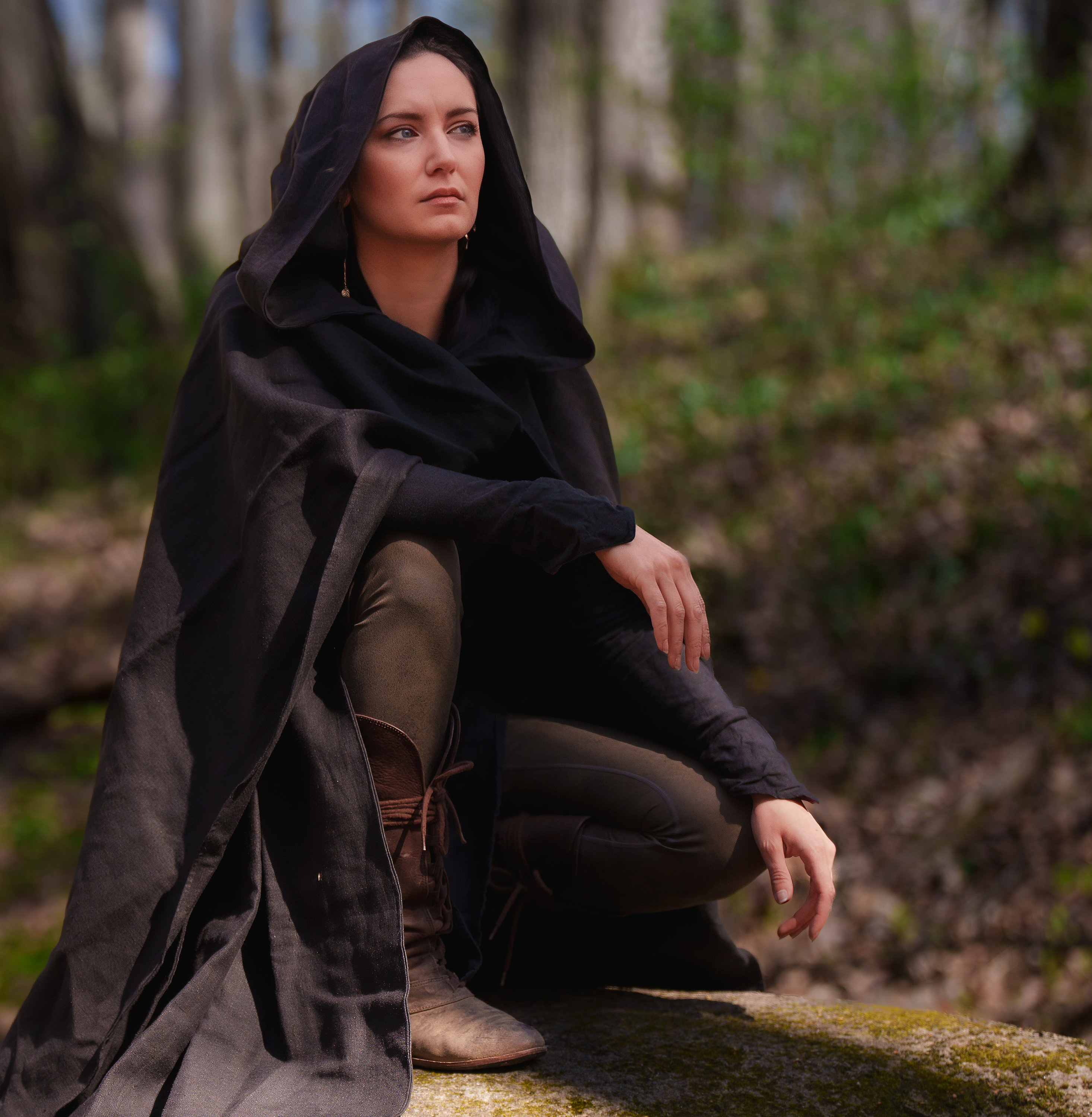 Sylvan Grey Silk Elven Cloak - Etsy