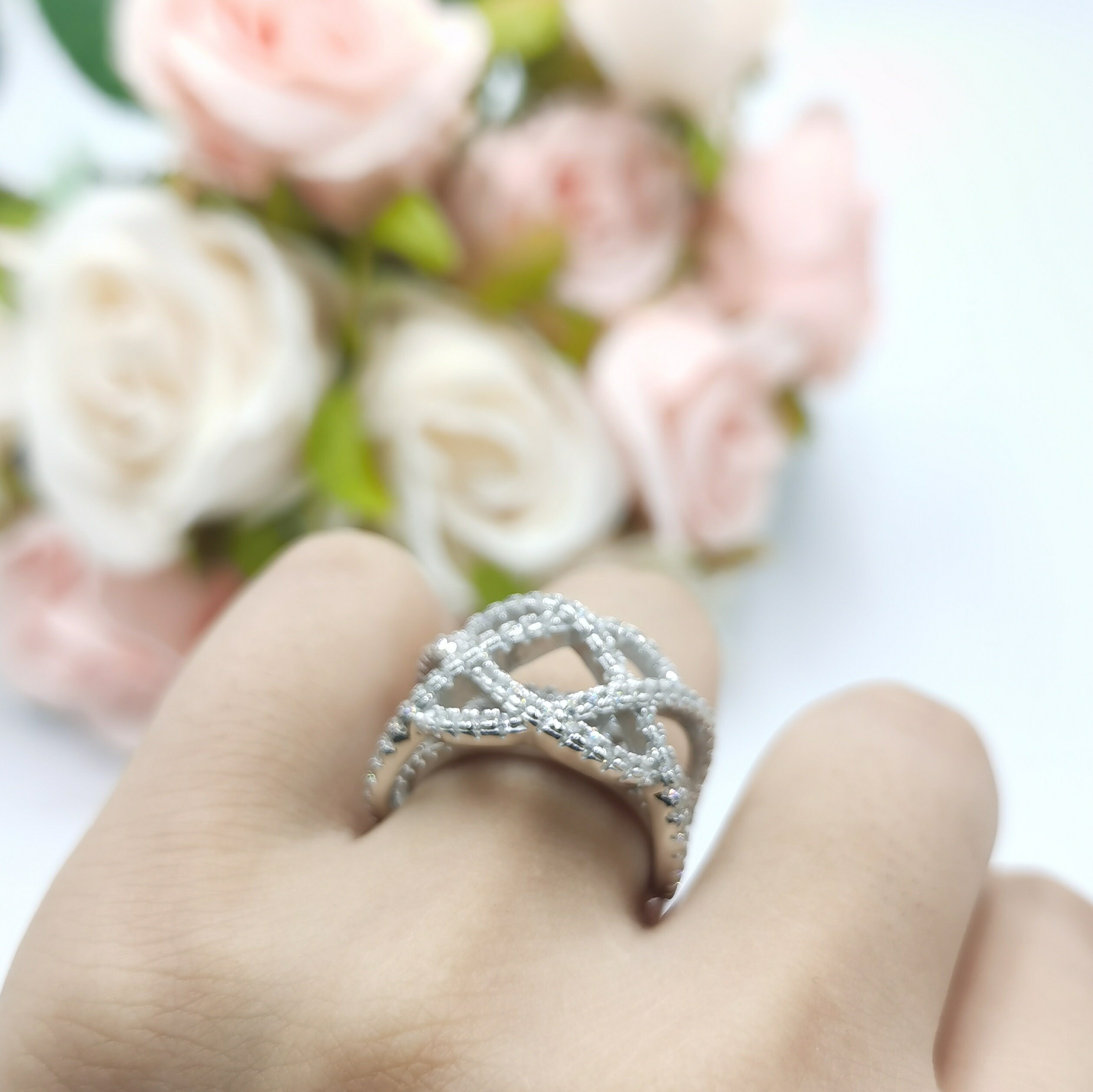 13.5mm Swirl Weave Infinity Twisted Crisscross Band Round - Etsy UK