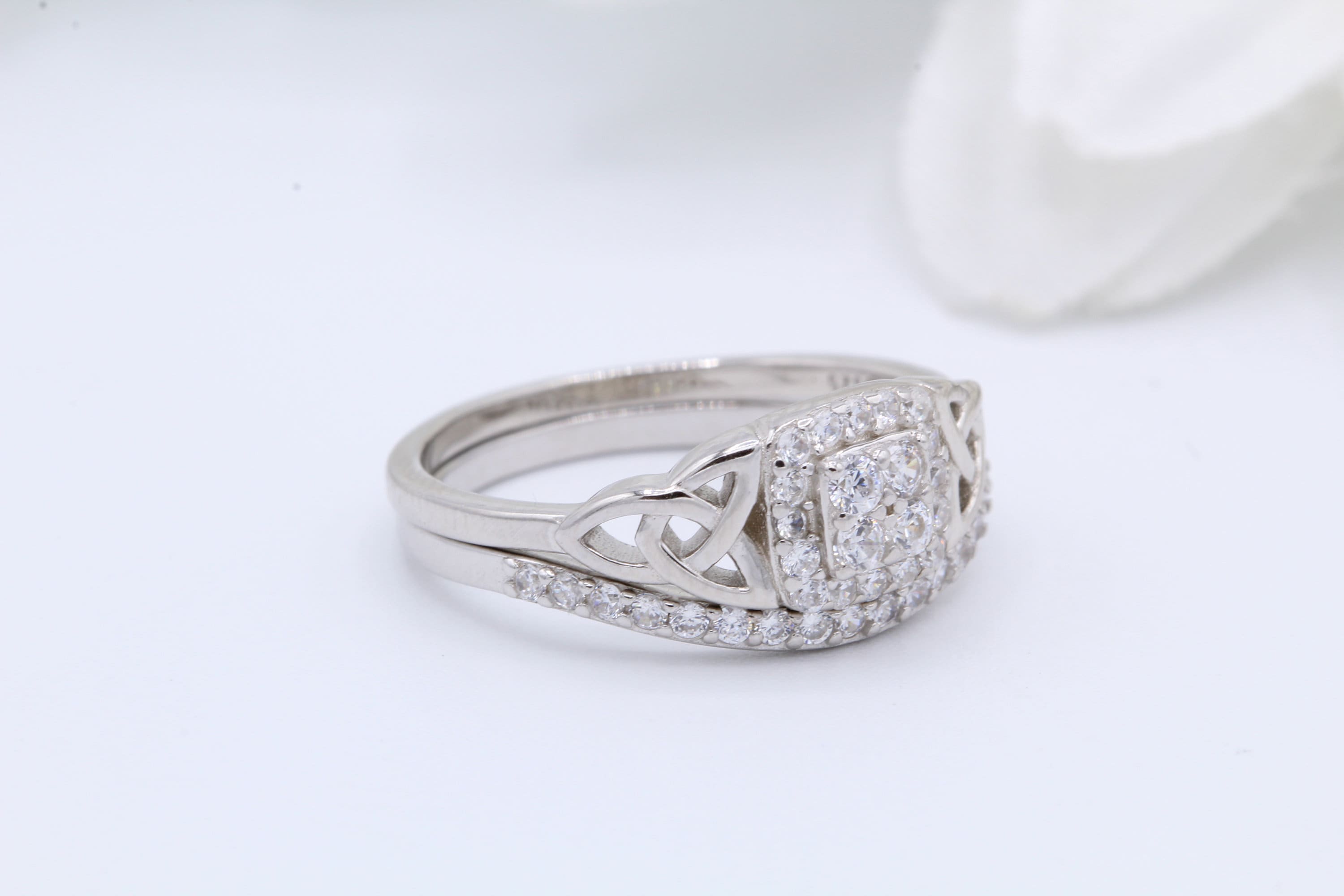 Celtic Bridal Set Two Piece Vintage Wedding Engagement | Etsy