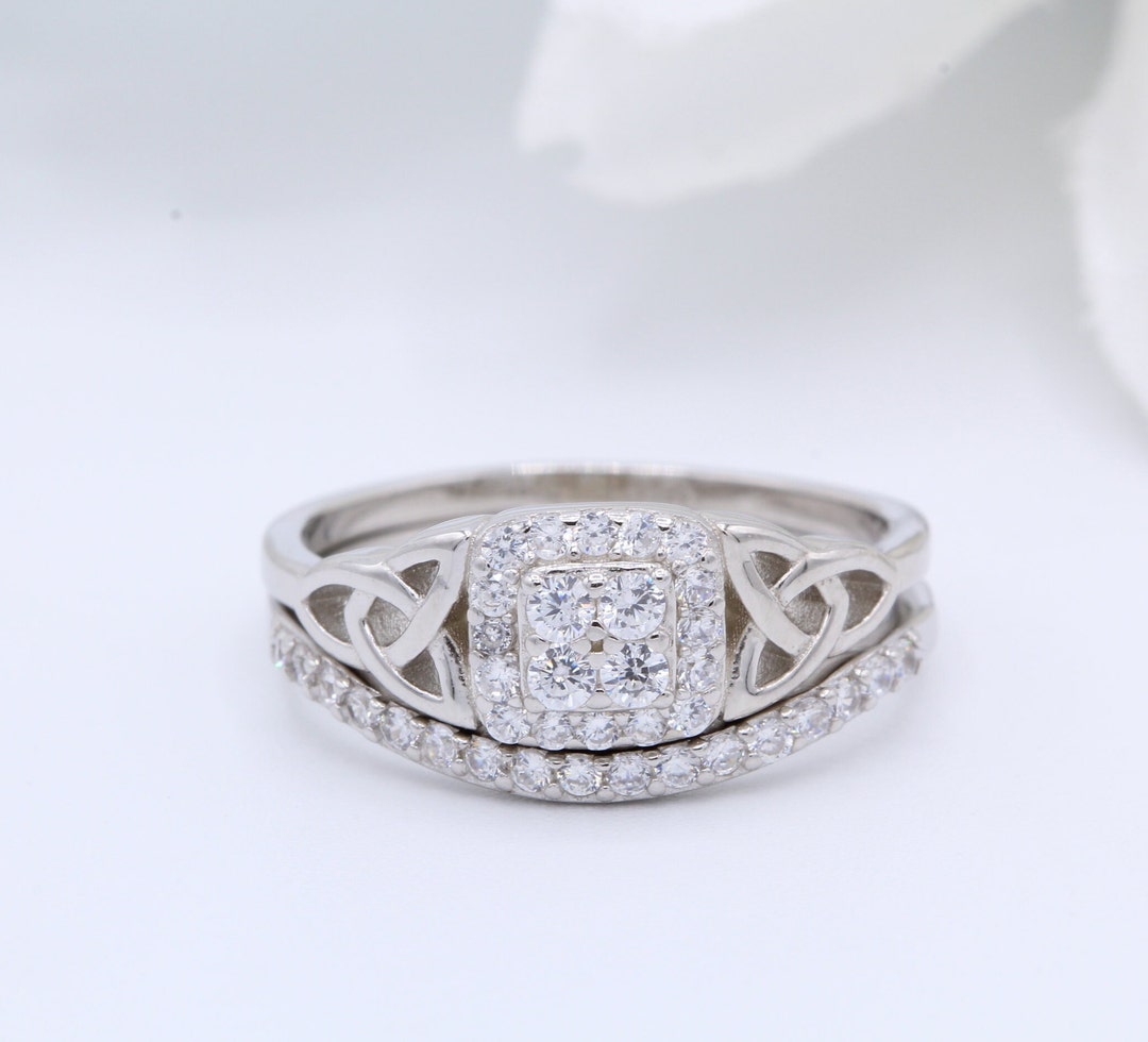 Celtic Bridal Set Two Piece Vintage Wedding Engagement Anniversary ...