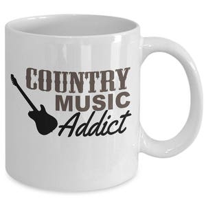 COUNTRY MUSIC ADDICT Mug - Gifts for Country Music Lovers, Gifts for ...