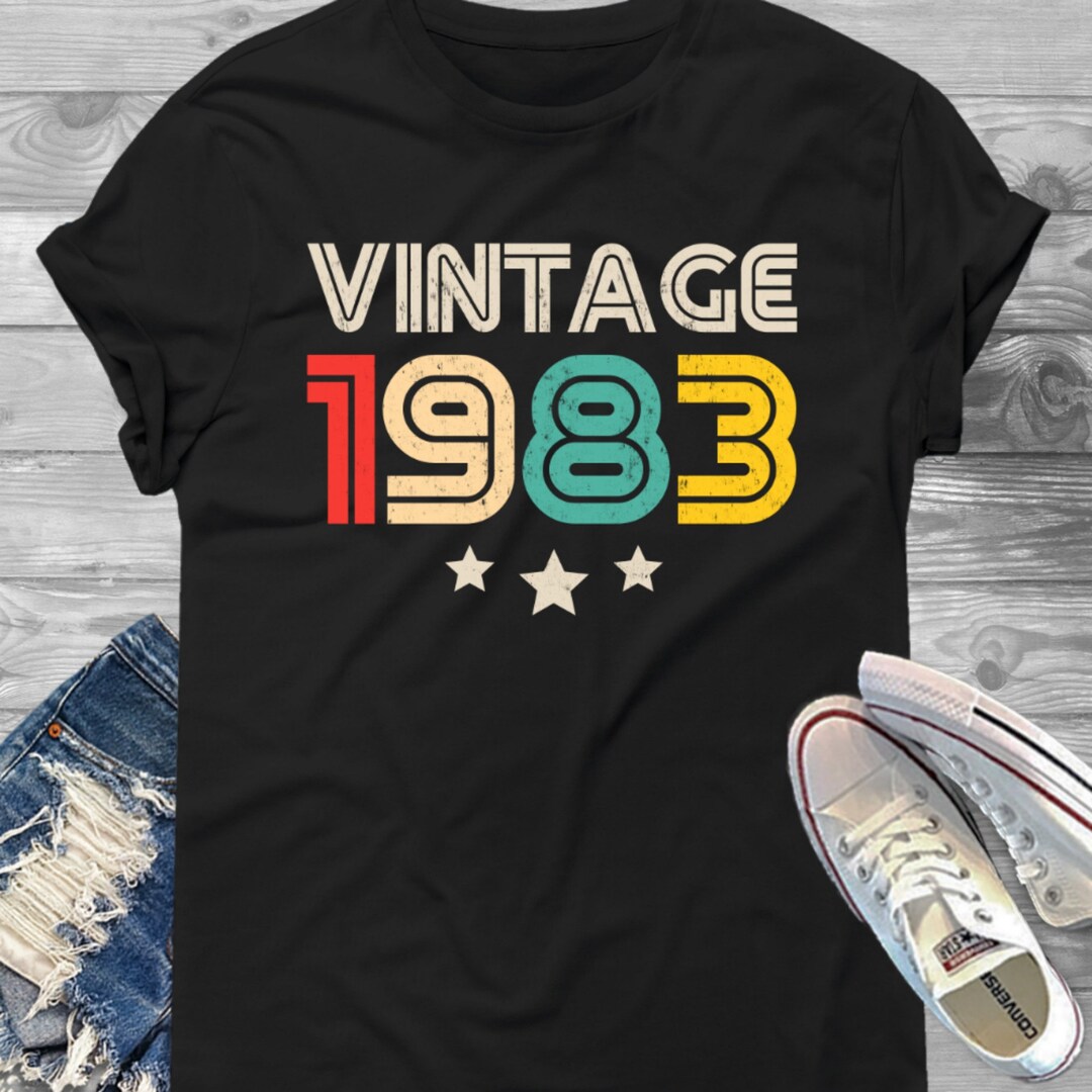 Vintage 1983 Unisex Jersey T-shirt - 36th Birthday Shirt, 1983 Shirt ...