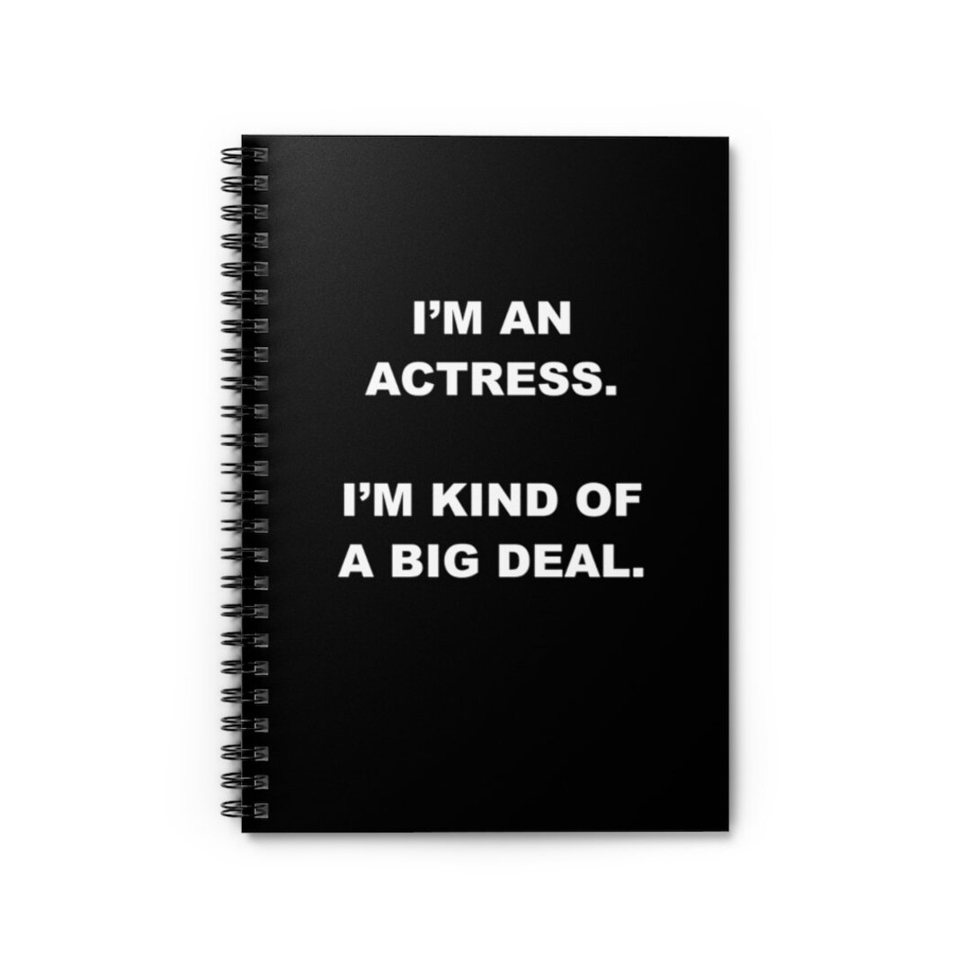 Actress Notebook, Gift for Actress, Big Deal Actress Notebook, Film ...