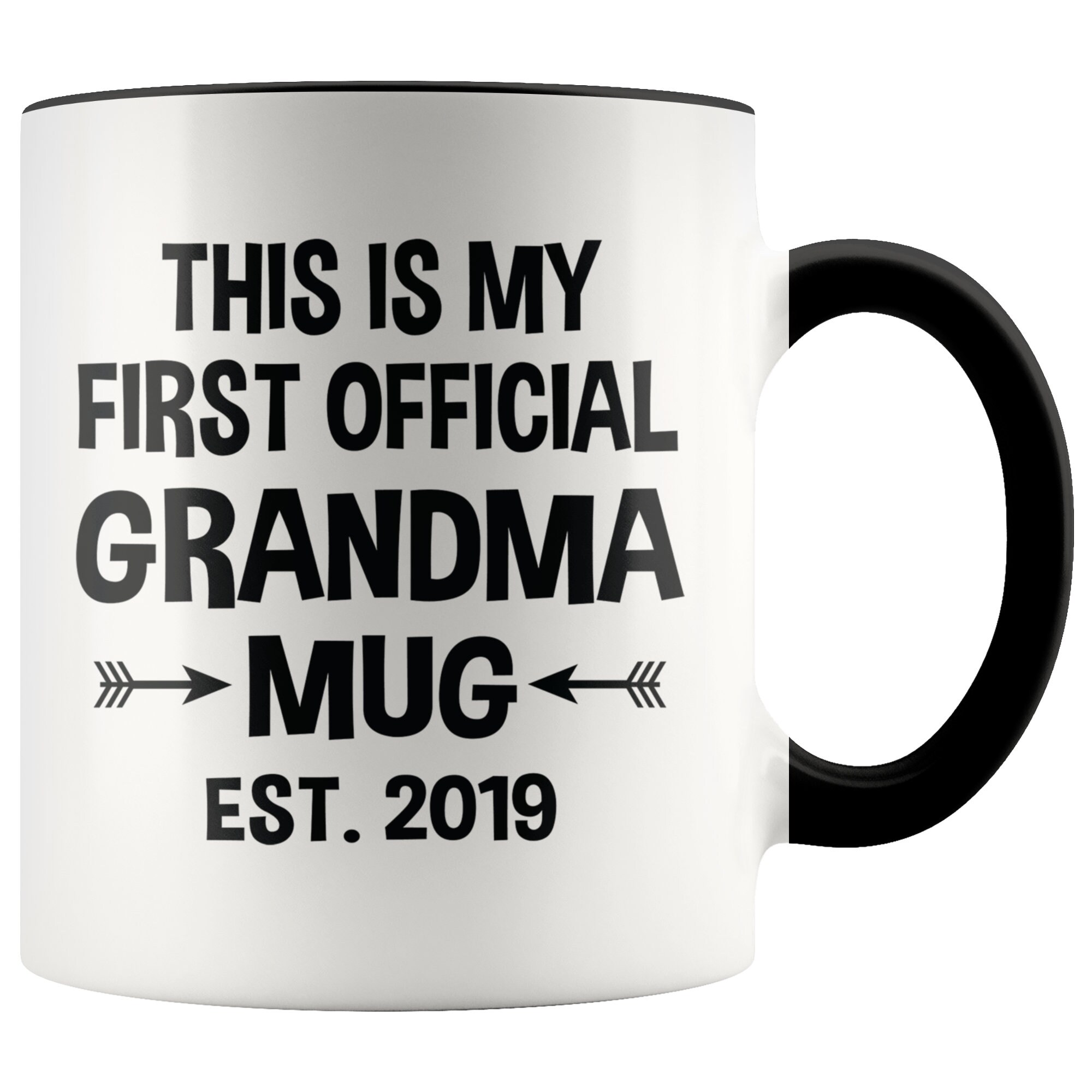 First Official Grandma Mug - New Grandma Mug, Baby Announcement Mug ...
