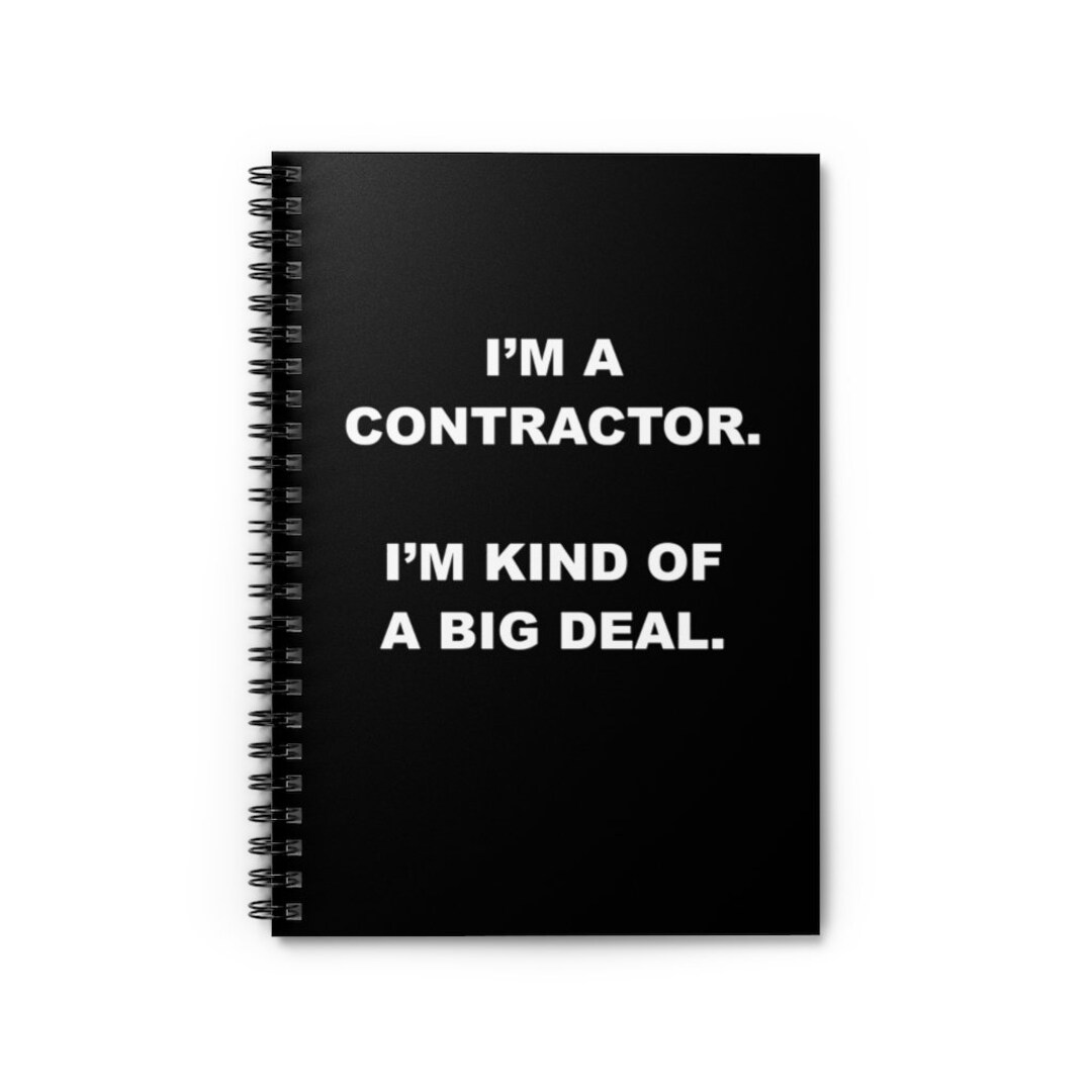 Contractor Gifts, Gift for Contractor, Big Deal Contractor Notebook ...
