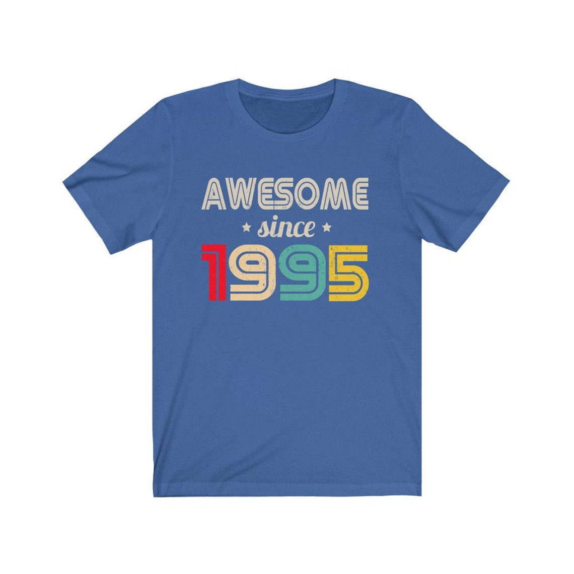 Awesome Since 1995 Jersey T-shirt - 25th Birthday Shirt, 1995 Shirt ...