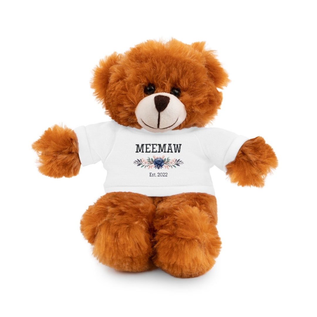 New Meemaw Gift, Meemaw Reveal, Meemaw Established 2022, Stuffed ...