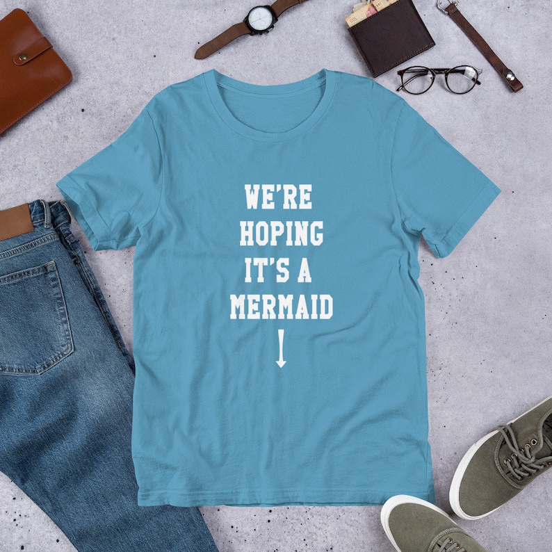 We're Hoping It's A Mermaid Pregnancy T-shirt - Etsy