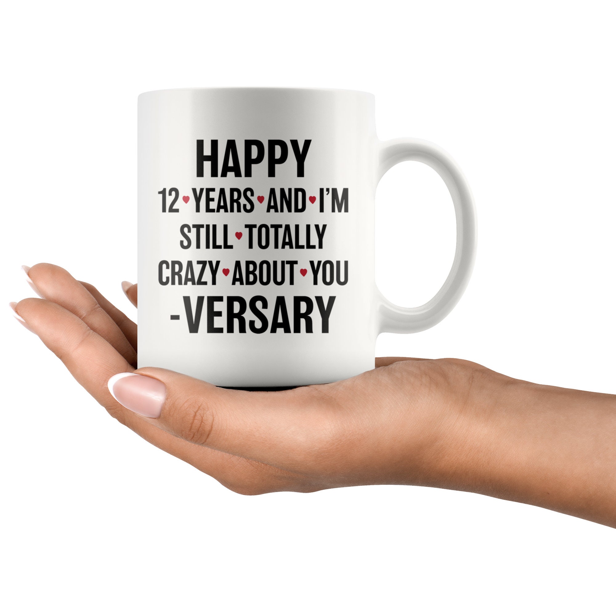 Happy 12 Year Anniversary Mug 12th Anniversary Gift For | Etsy