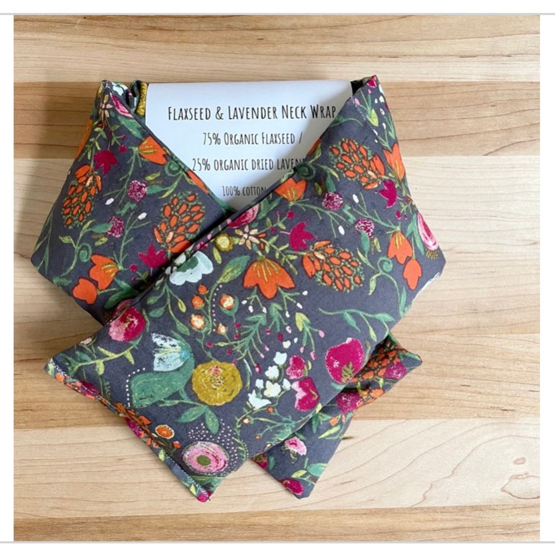 Weighted Flaxseed Neck Wrap, Organic Flaxseed, Add Lavender or ...