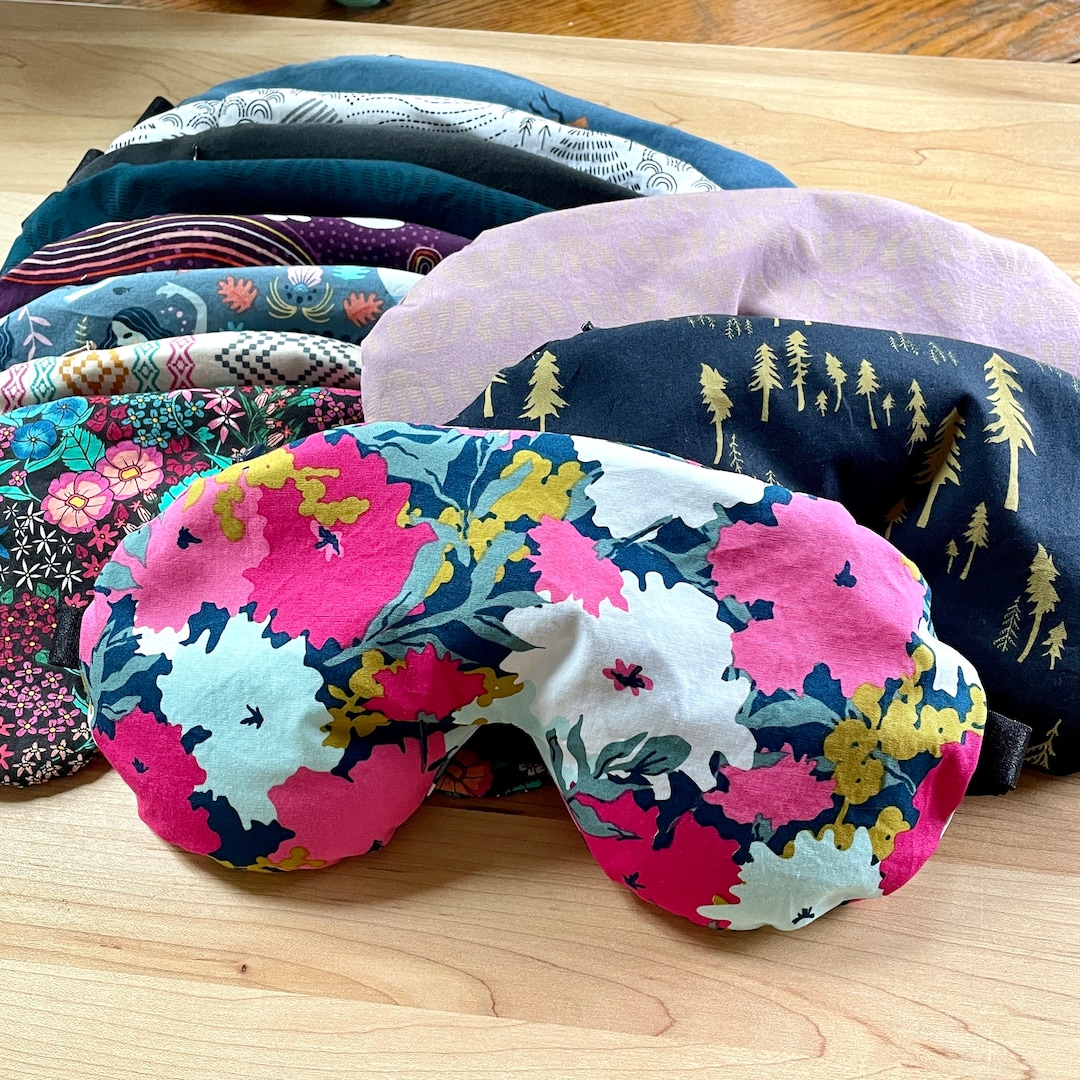 XL Oversized Weighted Flaxseed Eye Mask, Headache Relief, Migraine Mask ...