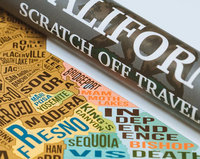 California Scratch off Travel Map by Mappinners - Etsy