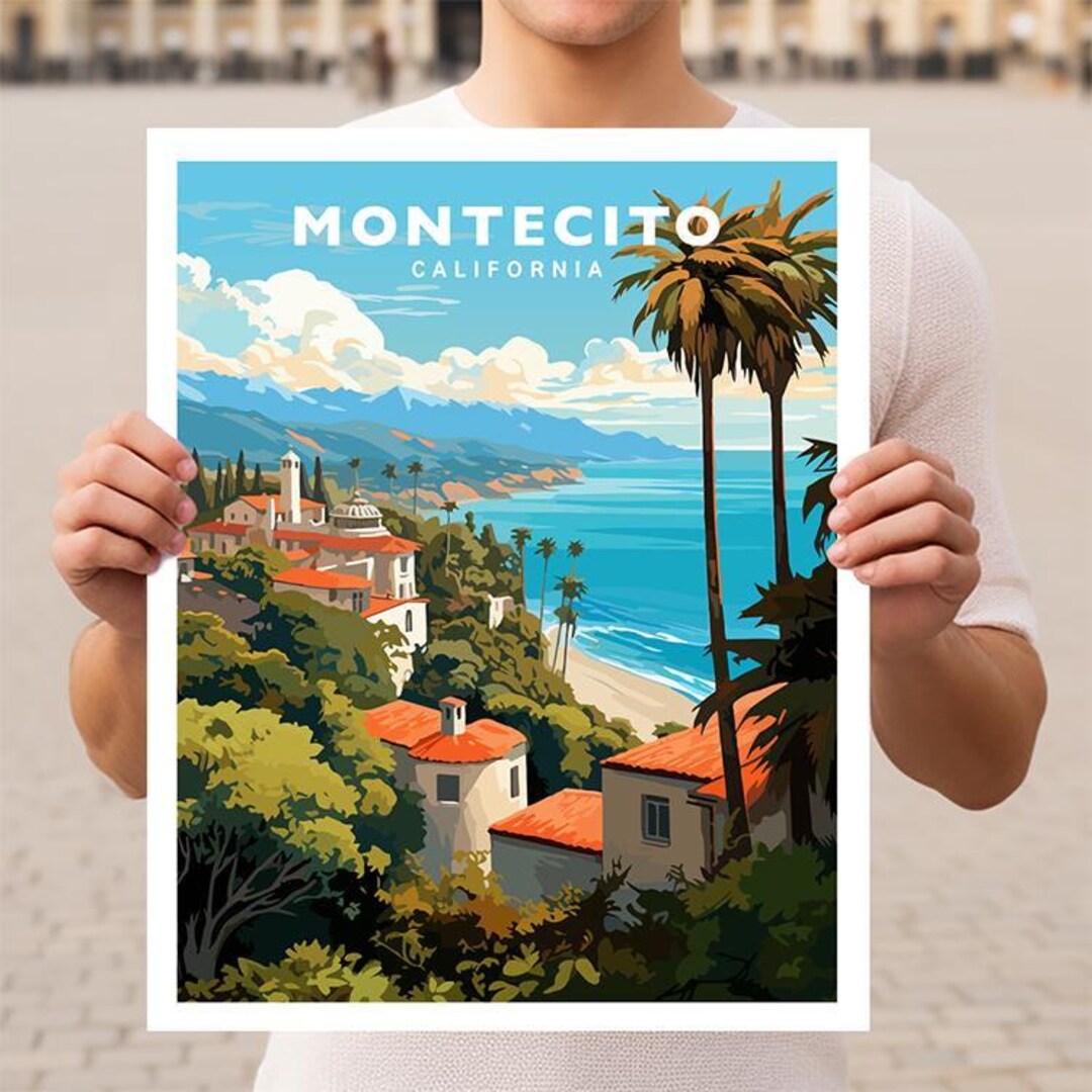Montecito California Travel Wall Art Poster Print - Etsy