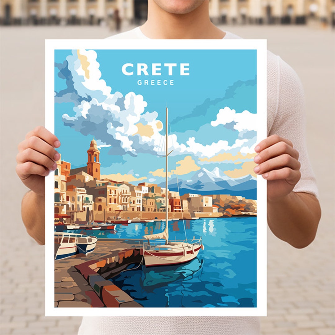 Crete Greece Travel Wall Art Poster Print - Etsy