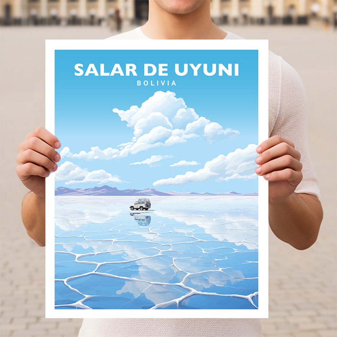 Salar De Uyuni Bolivia Salt Flats Travel Wall Art Poster Print - Etsy