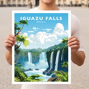 Iguazu Falls Brazil Travel Wall Art Poster Print - Etsy
