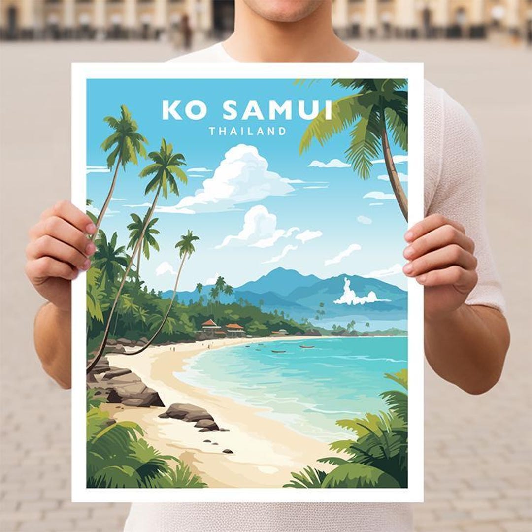 Ko Samui Thailand Travel Wall Art Poster Print - Etsy