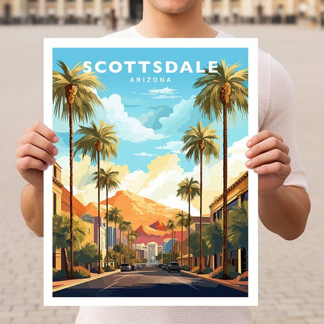 Scottsdale Arizona Travel Wall Art Poster Print - Etsy