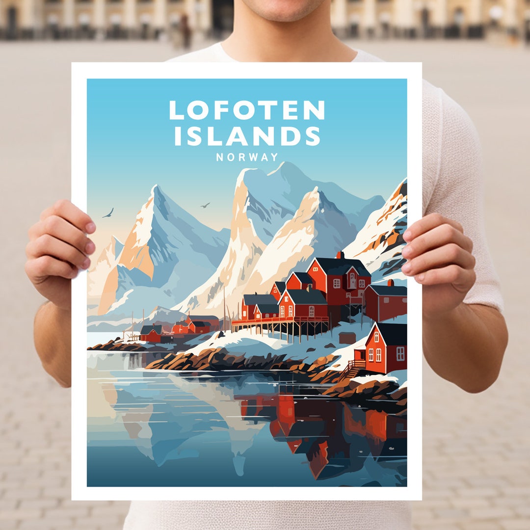 Lofoten Islands Norway Travel Wall Art Poster Print - Etsy
