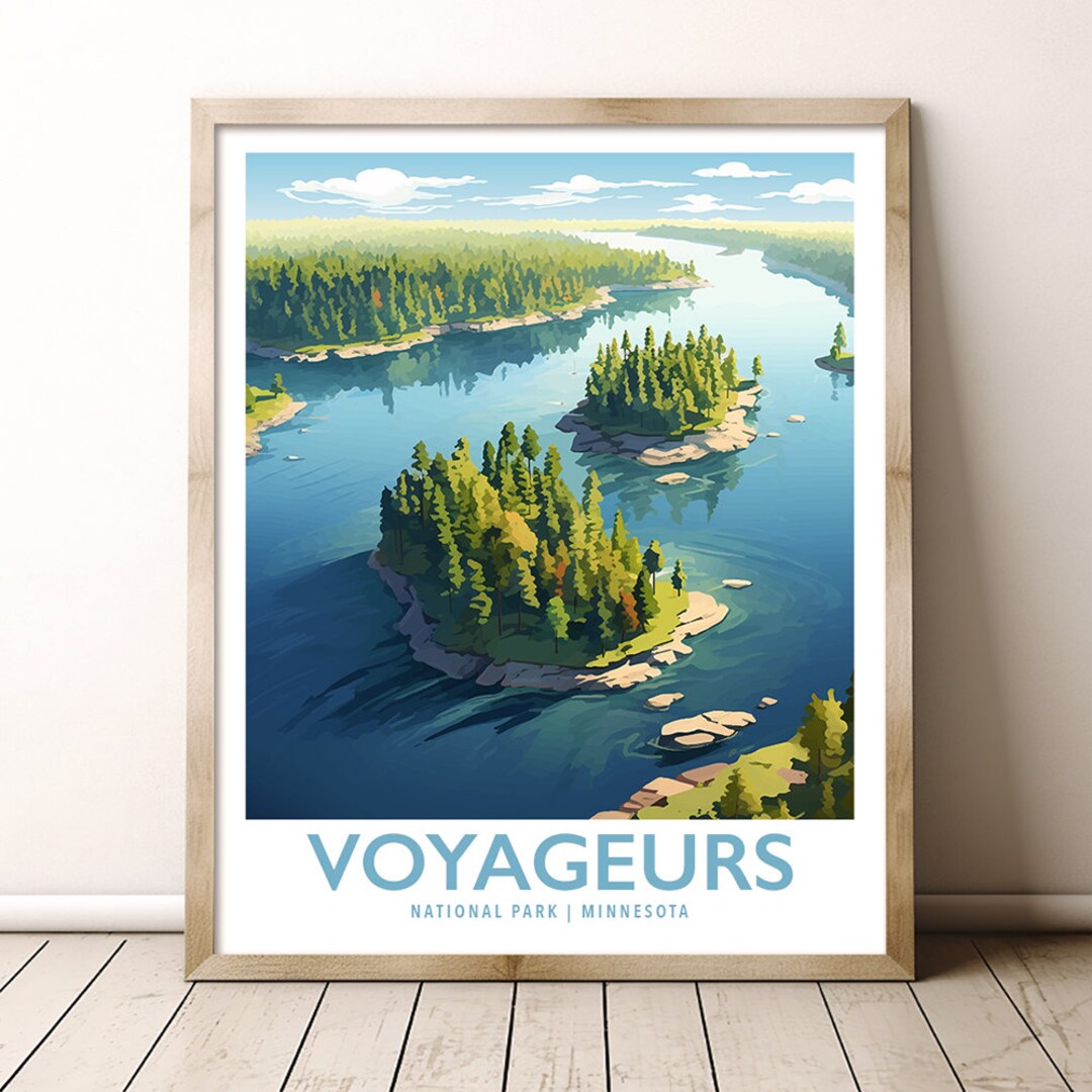 Voyageurs National Park Minnesota Travel Print Gift Hiking Wall Art ...