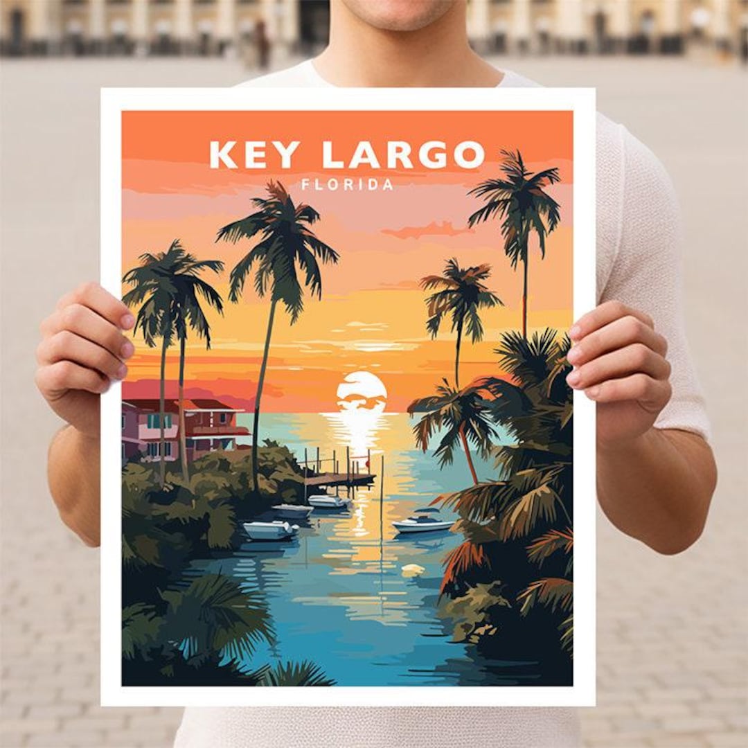 Key Largo Florida Keys Travel Wall Art Poster Print - Etsy