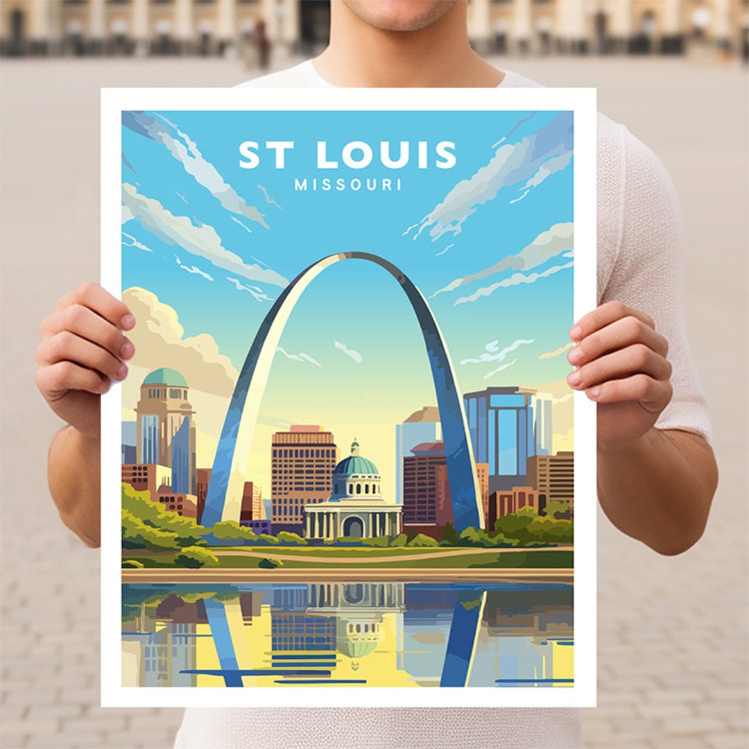 St Louis Missouri Travel Wall Art Poster Print - Etsy
