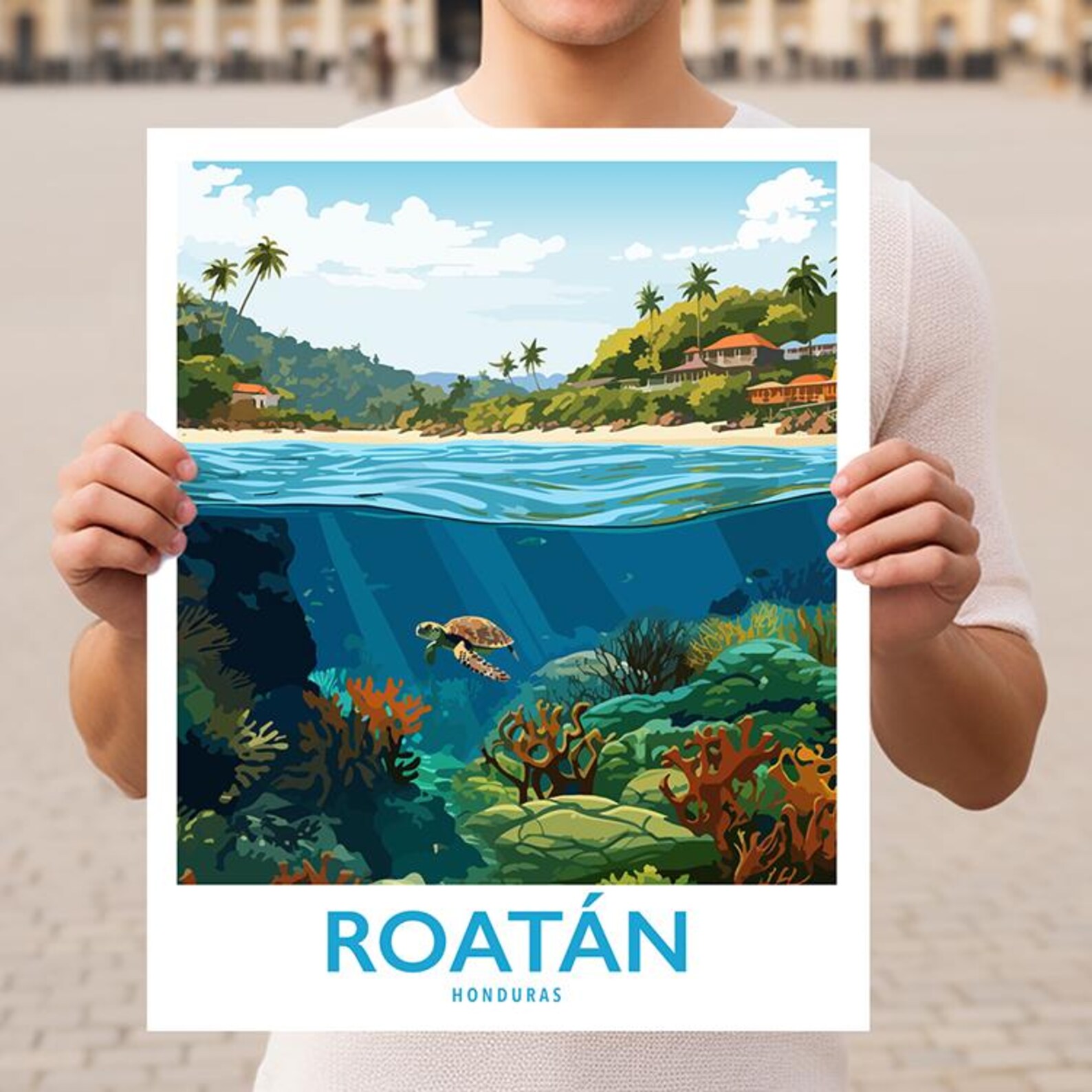 Roatán Honduras Roatan Travel Wall Art Poster Print - Etsy