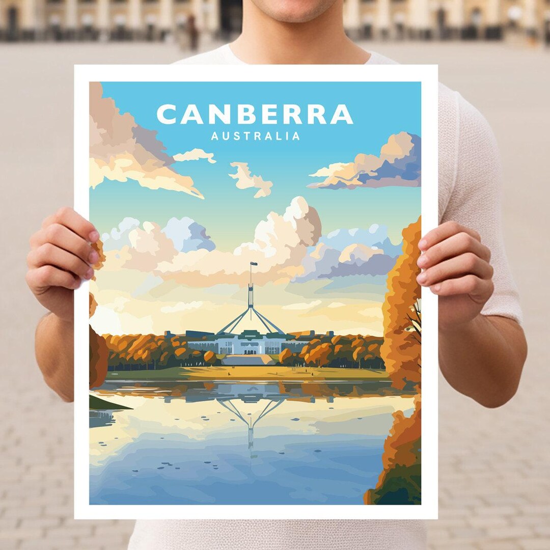 Canberra Australia Travel Wall Art Poster Print - Etsy