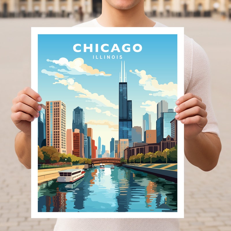 Chicago Poster - Etsy