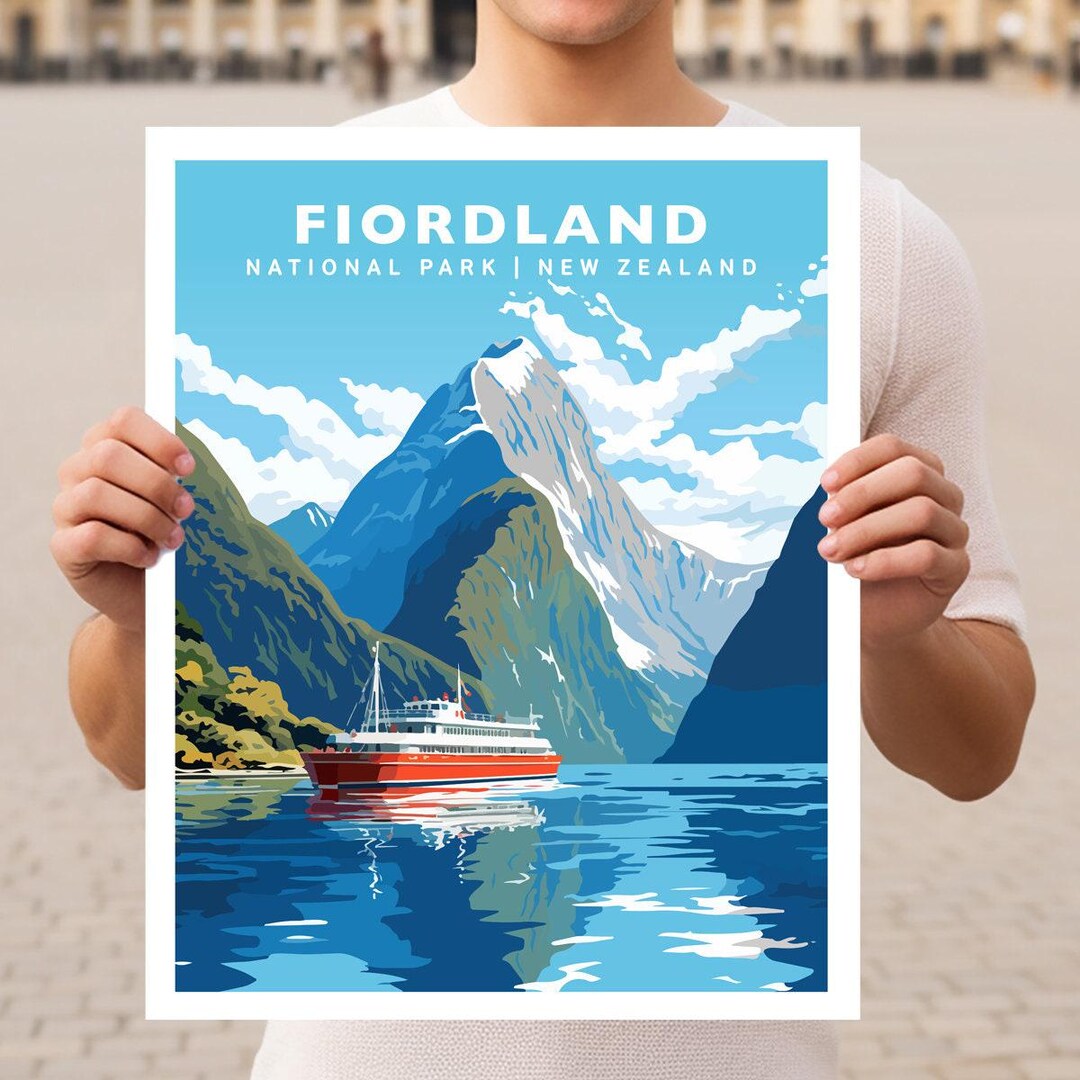 Fiordland National Park Milford Sound New Zealand Travel Wall Art ...
