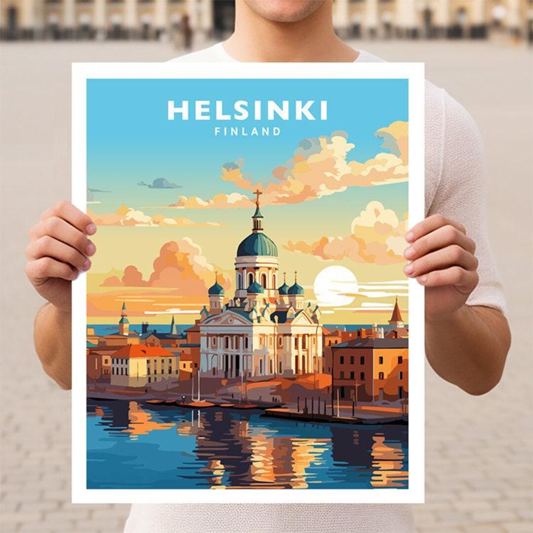 Helsinki Finland Travel Wall Art Poster Print - Etsy