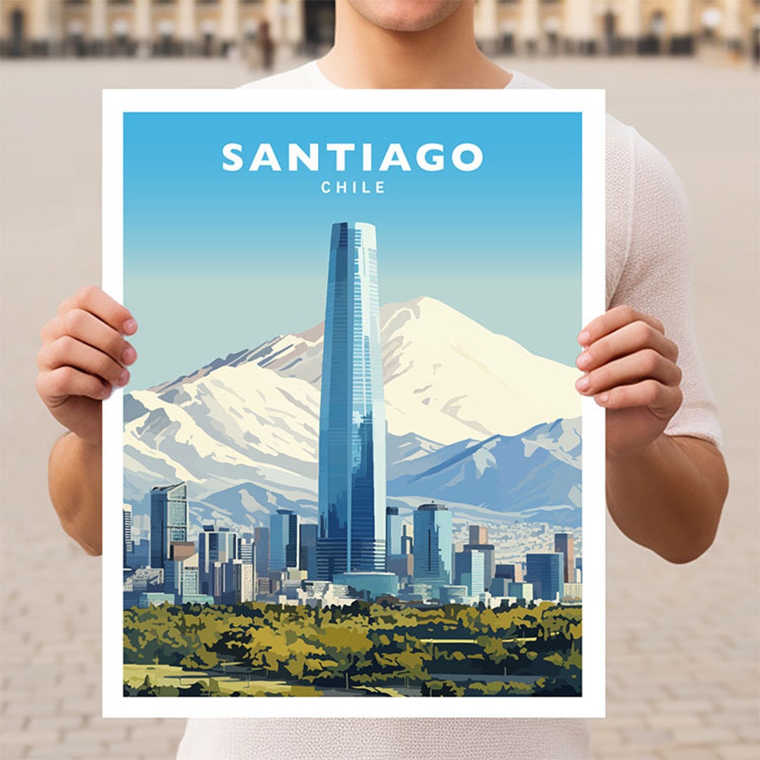Santiago Chile Travel Wall Art Poster Print - Etsy