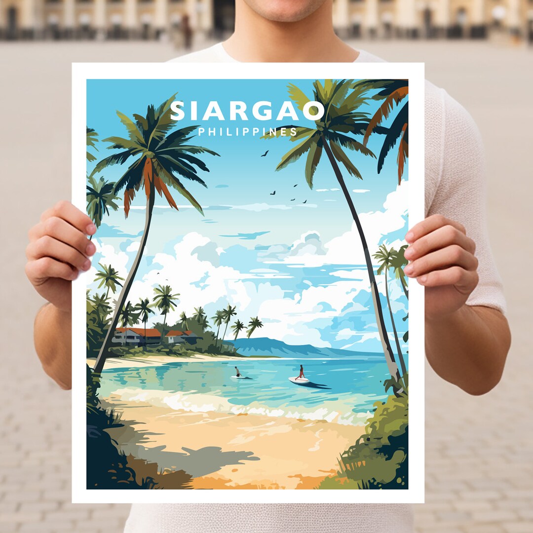 Siargao Philippines Travel Wall Art Poster Print - Etsy