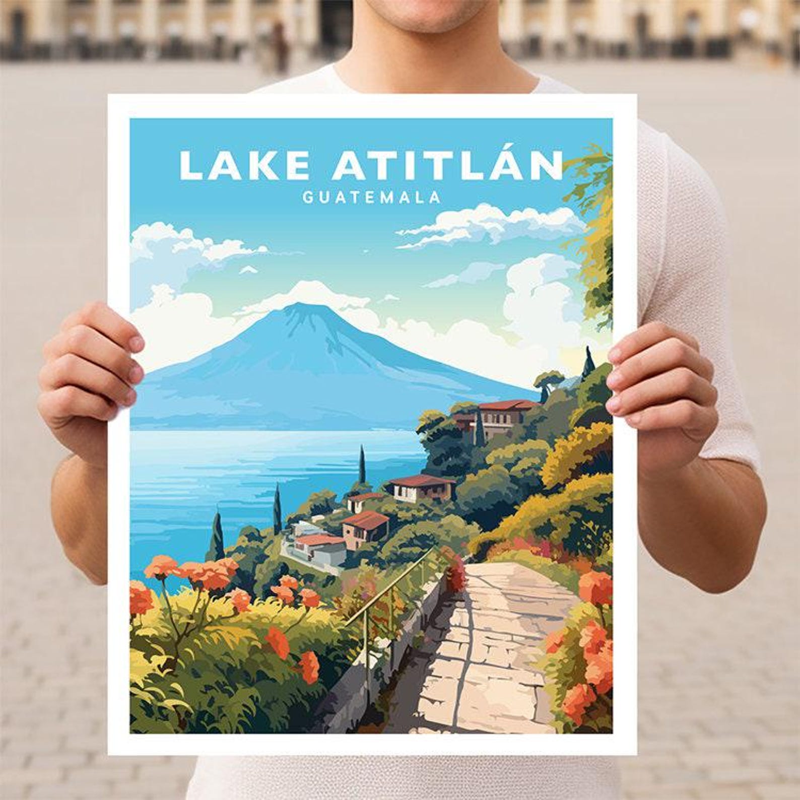 Lake Atitlán Guatemala Lake Atitlan Travel Wall Art Poster Print - Etsy