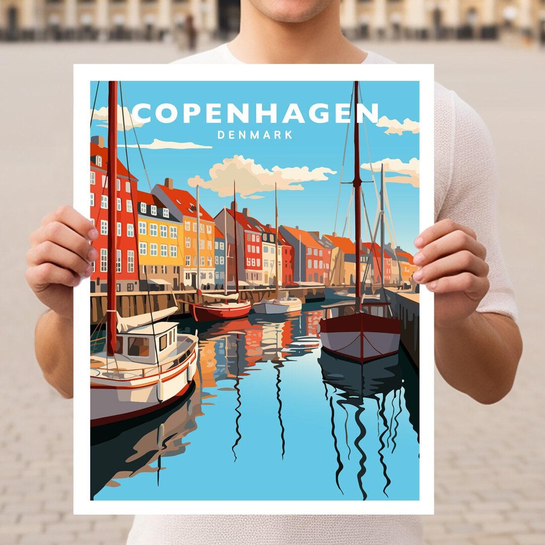 Copenhagen Denmark Travel Wall Art Poster Print - Etsy