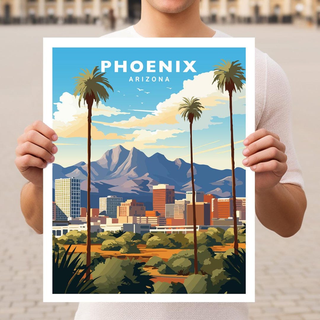 Phoenix Arizona Travel Wall Art Poster Print - Etsy