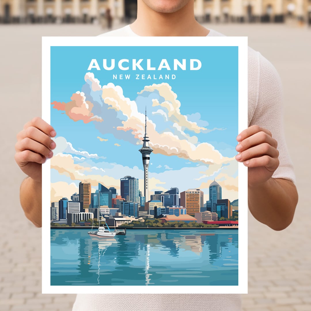 Auckland New Zealand Travel Wall Art Poster Print - Etsy