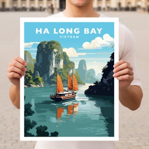 Ha Long Bay Vietnam Travel Wall Art Poster Print - Etsy