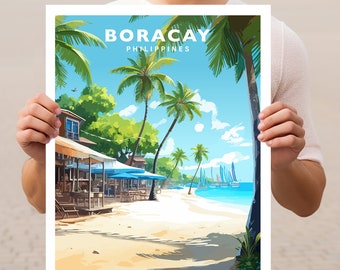 Boracay Travel Poster, Philippines Wall Art, Philippines Print, Boracay ...